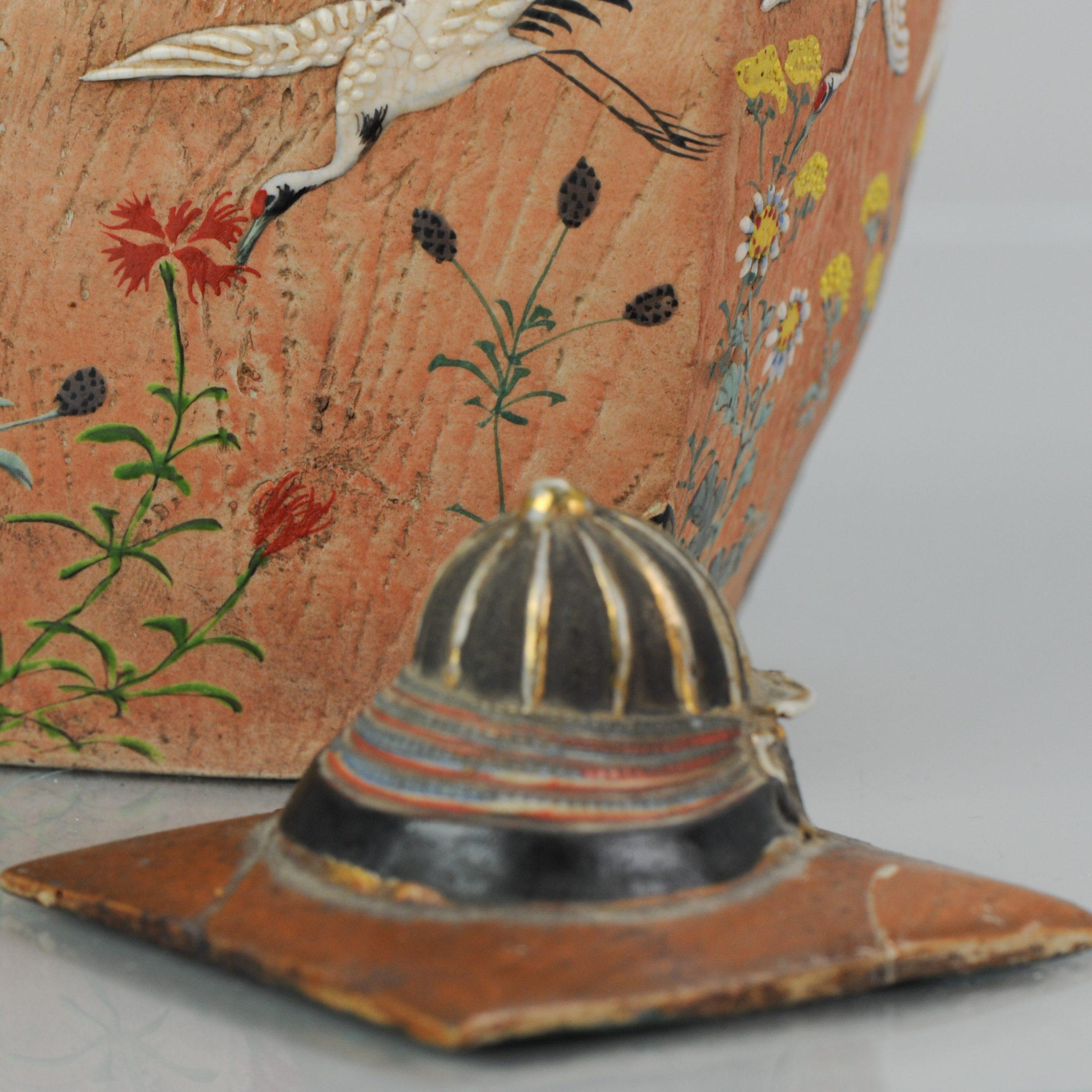 Antique 19th Century Japanese Banko Samurai Teapot Japanese Yixing Clay ...