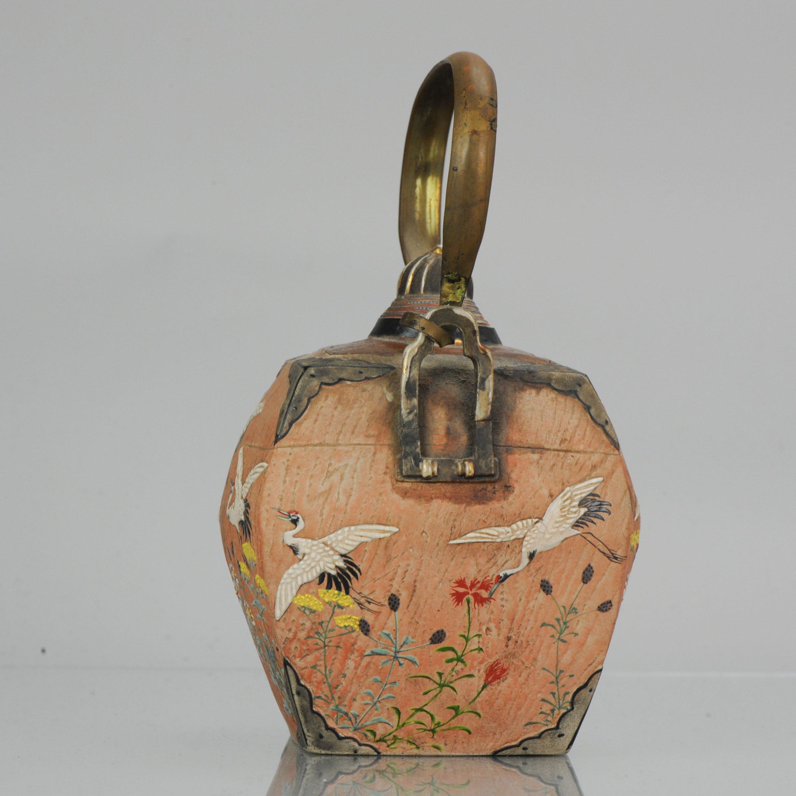 Antique 19th Century Japanese Banko Samurai Teapot Japanese Yixing Clay ...