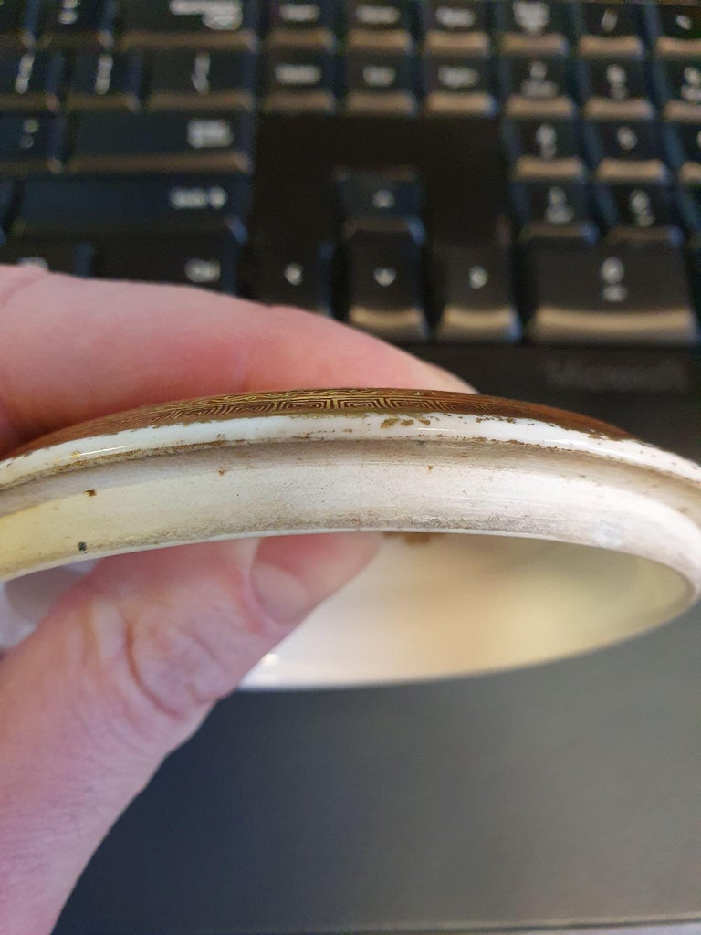 Antique 19th Century Satsuma Covered Tripod Box Japan Kinkozan Kyoto ...