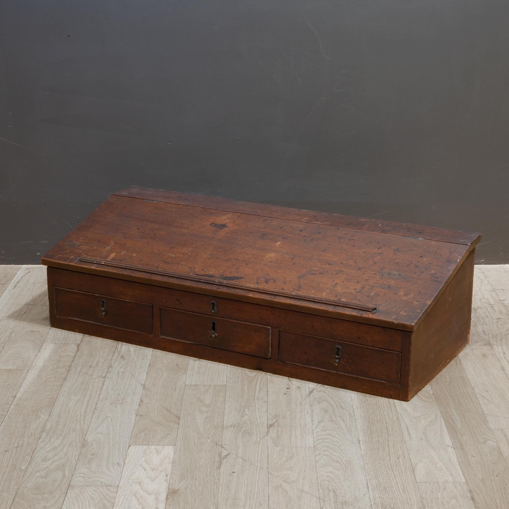 Antique 19th C. Mahogany Shop Keeper's Desk c.1800s For Sale at 1stDibs