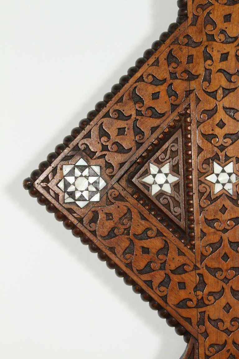 Antique 19th c. Syrian Damascus mirror with mother of pearl at 1stDibs