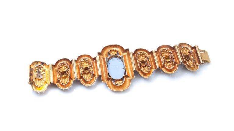 Antique 19th Century 18 Karat Gold Bracelet, Depicting Cornucopia For ...