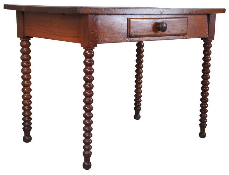 Antique 19th Century American Victorian Maple Desk Bobbin Turned Legs ...