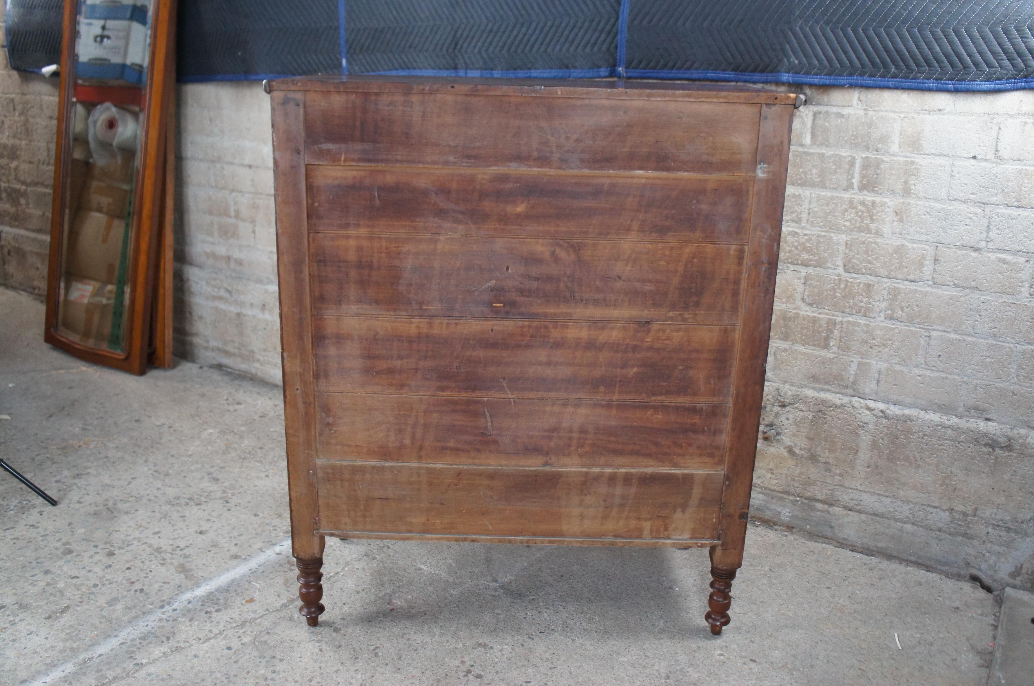 Antique 19th Century American Victorian Maple Tallboy Chest of Drawers ...
