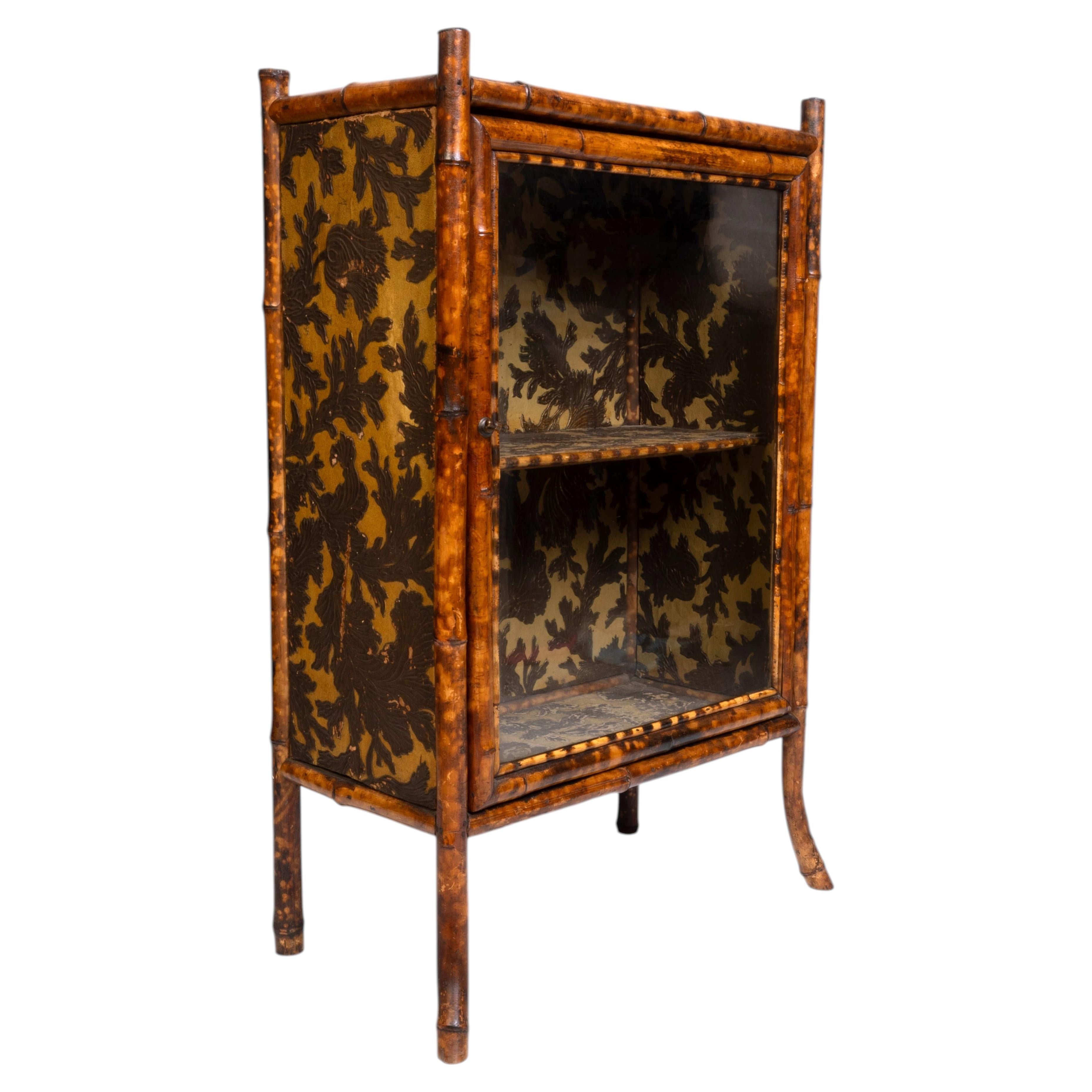 Large Mid-20th Century Italian Faux Bamboo Étagère with Chinoiserie ...