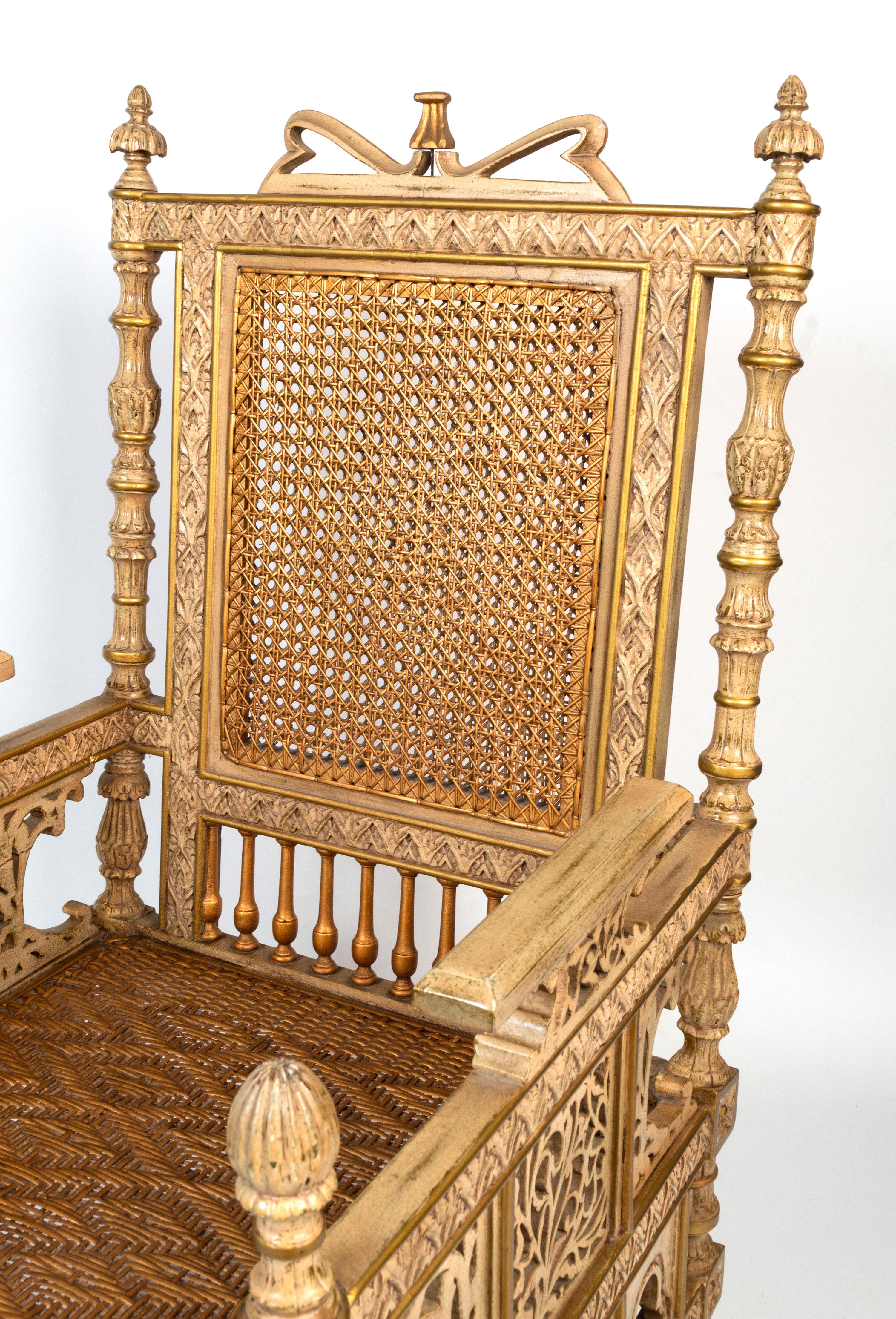 Anglo Indian Throne Chair Armchair at 1stDibs