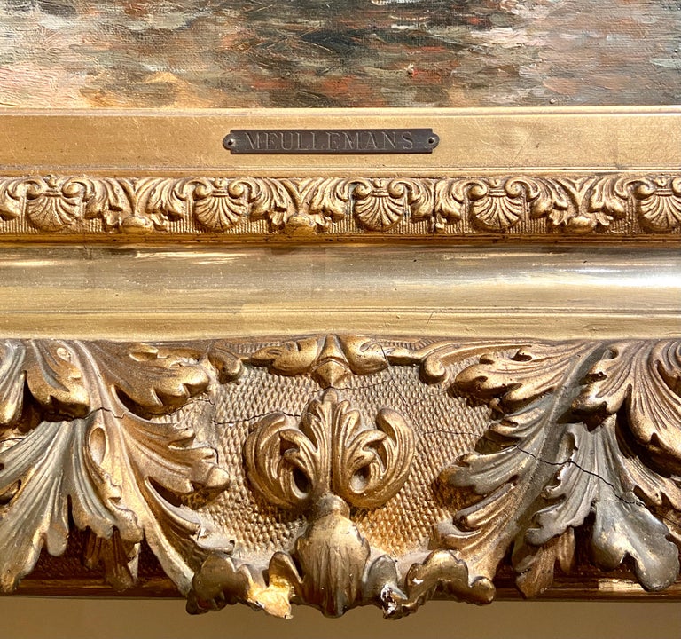 Antique 19th Century Belgian Oil on Canvas Seascape Painting by H ...