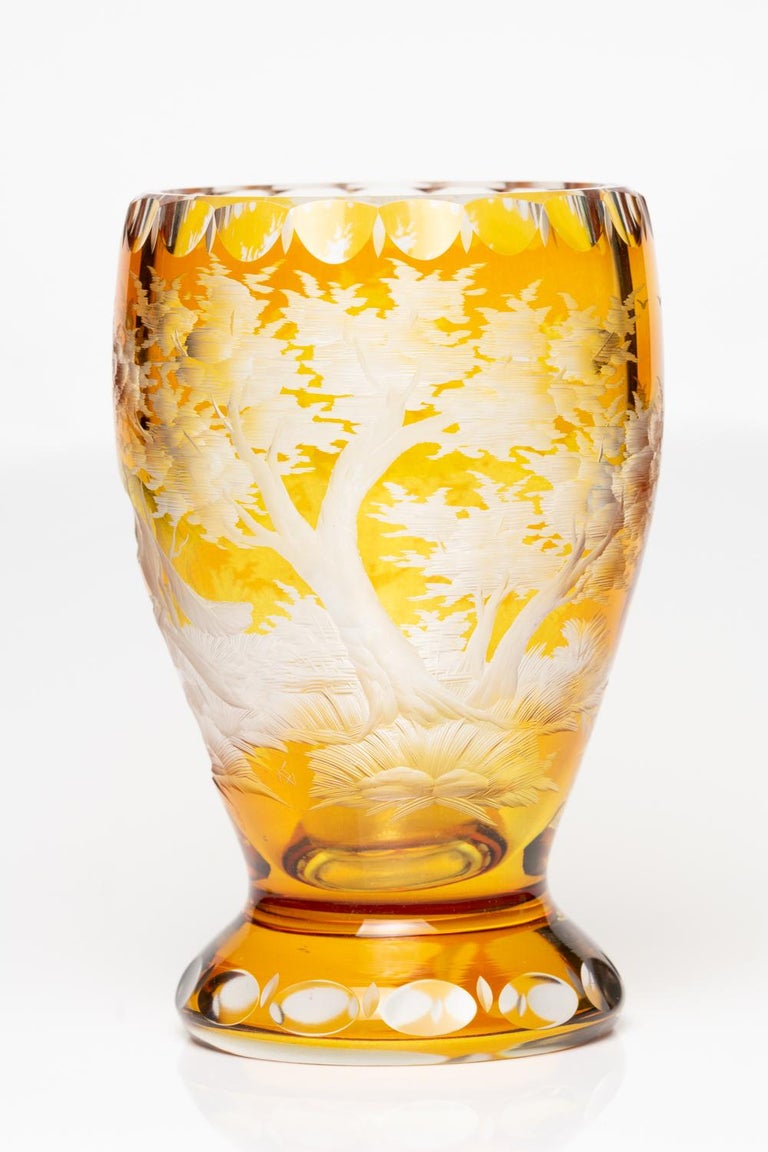 Antique 19th Century Bohemian Crystal Glass Goblet For Sale At 1stdibs