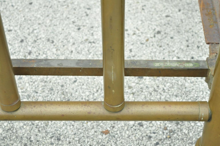Antique 19th Century Brass Cannonball Victorian Cast Iron Full Size Bed ...