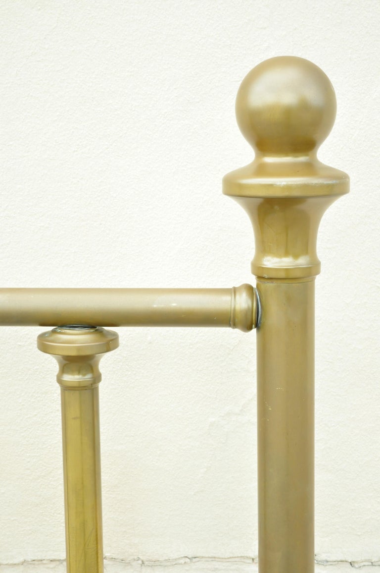 Antique 19th Century Brass Cannonball Victorian Cast Iron Full Size Bed ...