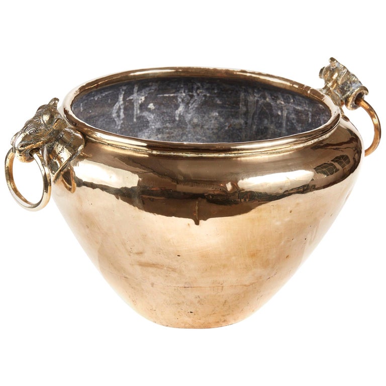 Antique 19th Century Brass Cauldron at 1stDibs