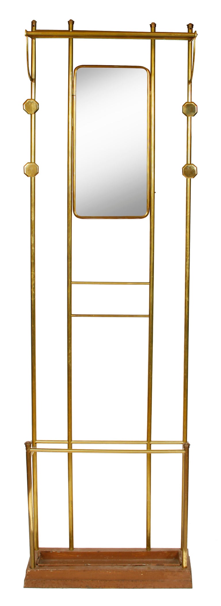 Antique 19th Century Brass Coat Rack For Sale at 1stDibs