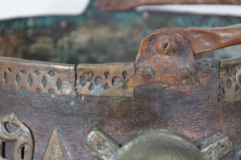 Antique 19th Century Chinese Bronze Ornate Cauldron Pot Planter Tripod ...