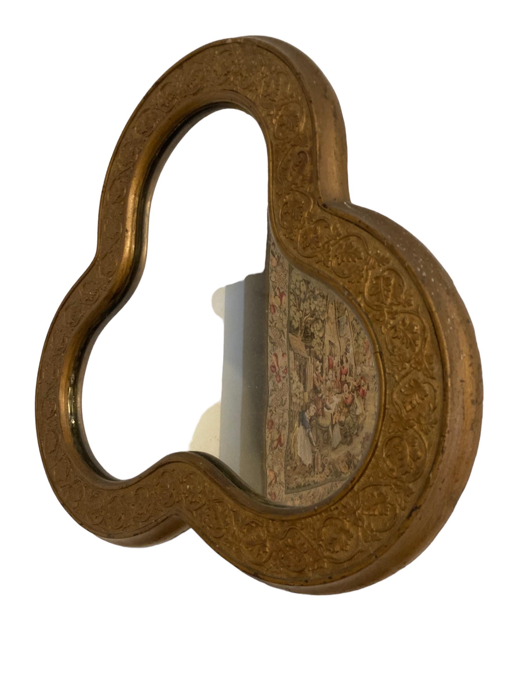 Antique 19th Century clover shaped mirror. For Sale at 1stDibs