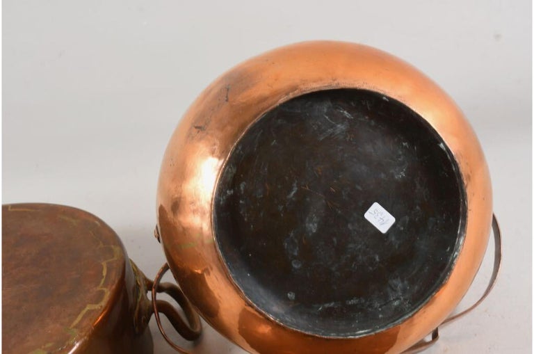 Antique 19th Century Copper Skillet and Hanging Pan, Private Collection ...