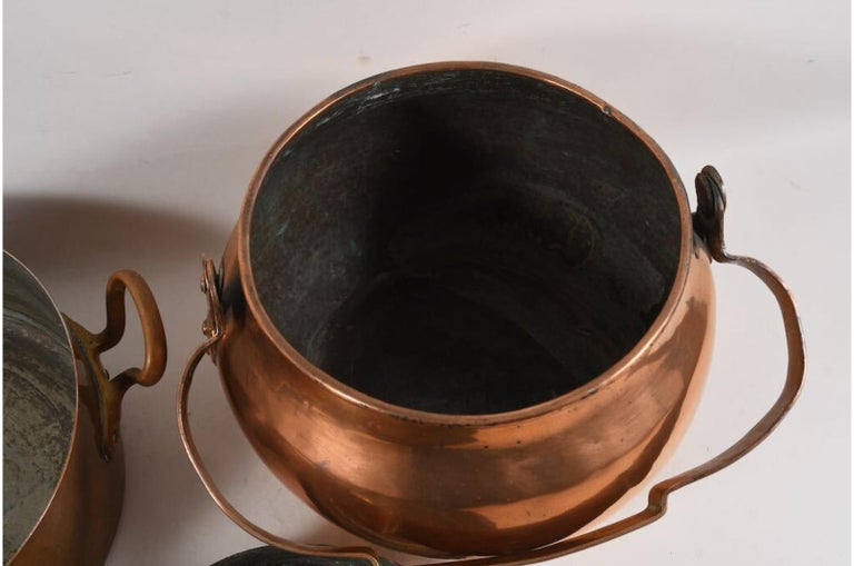 Antique 19th Century Copper Skillet and Hanging Pan, Private Collection ...