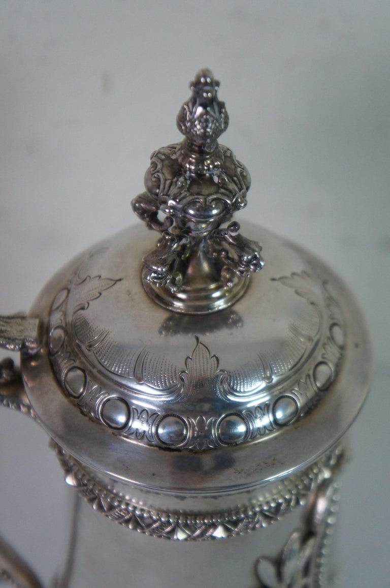 Antique 19th Century Dutch 800 Silver Baroque Figural Tankard Stein ...