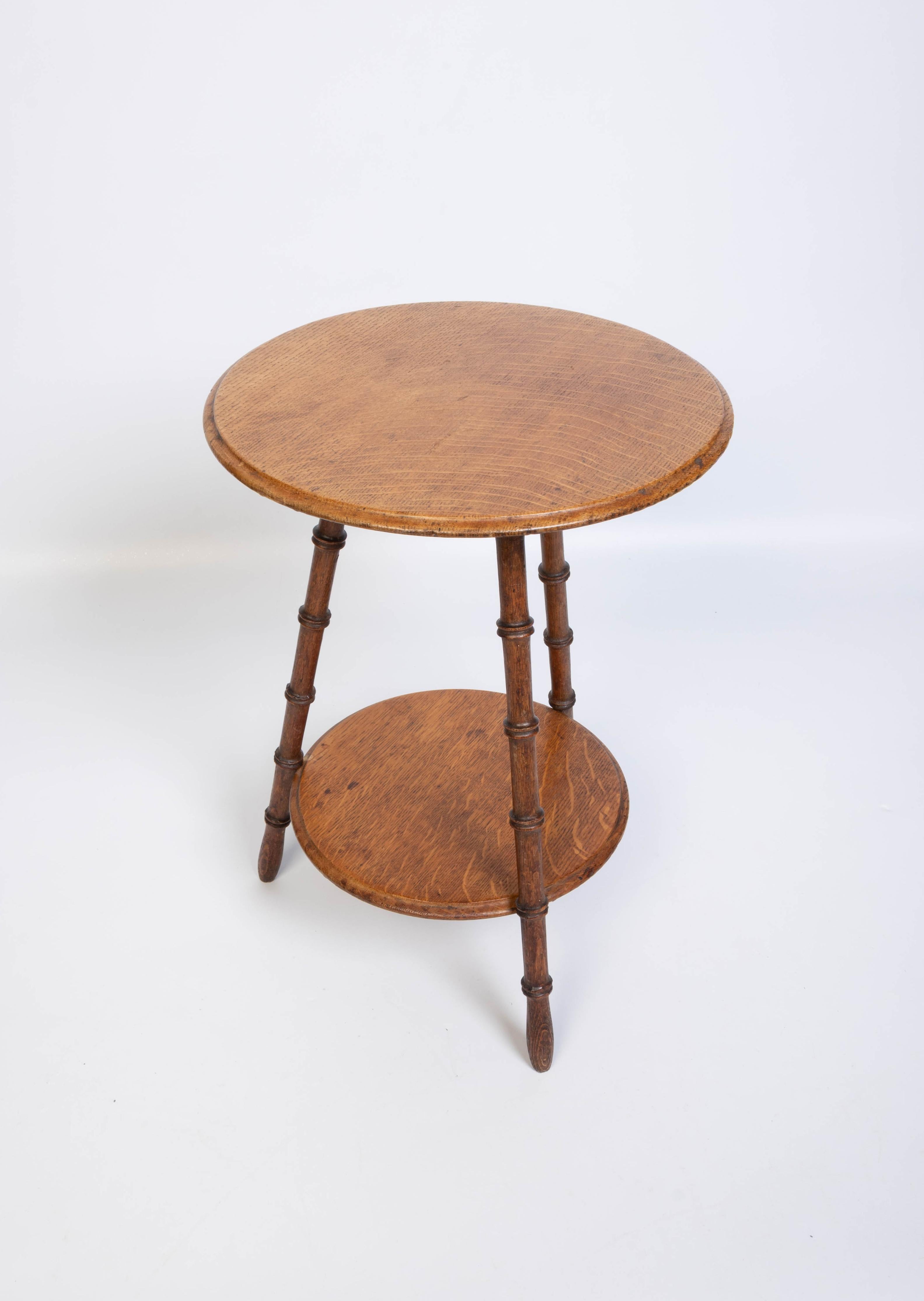 Antique 19th Century English Golden Oak Two-Tier Cricket Table For Sale ...