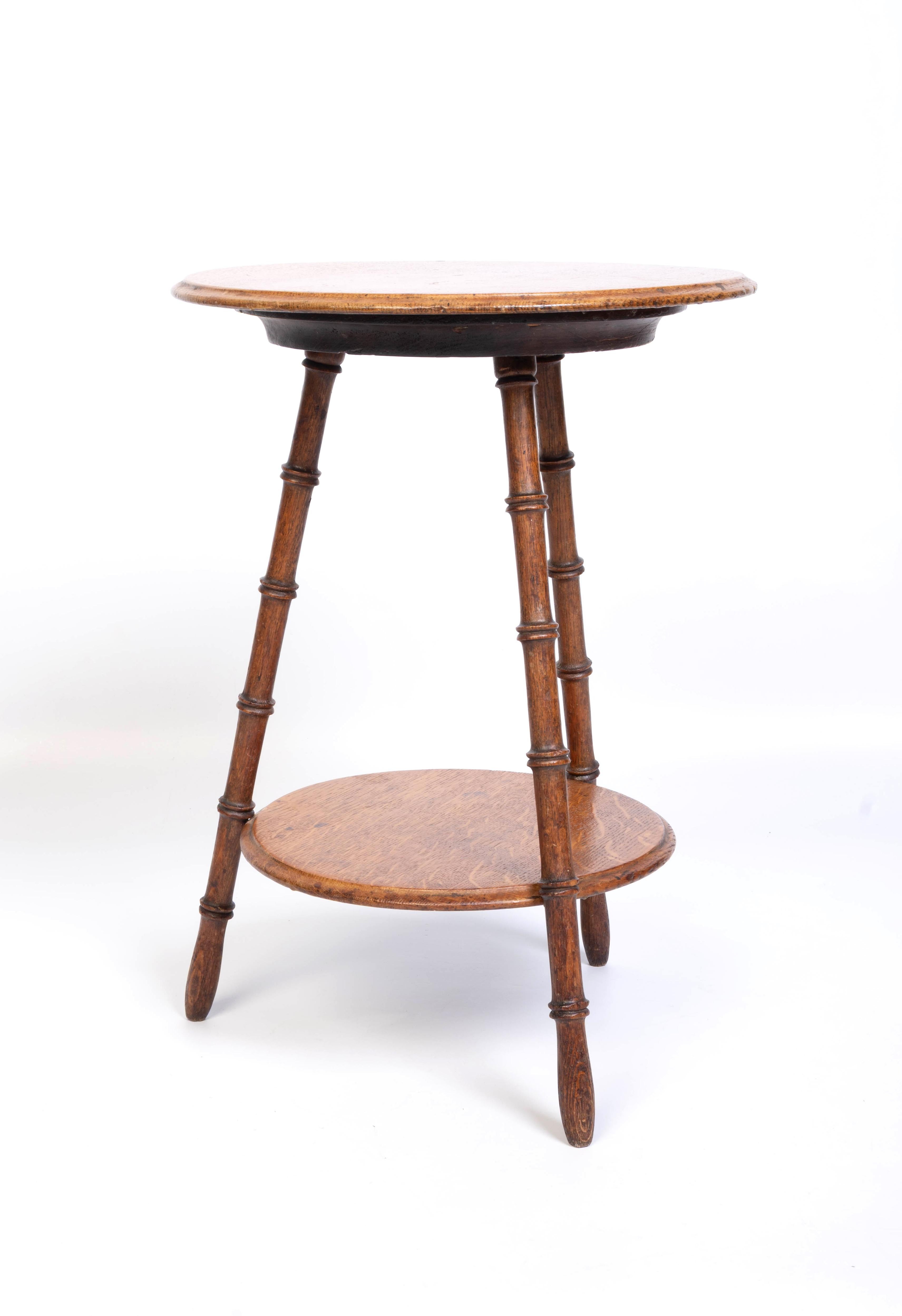 Antique 19th Century English Golden Oak Two-Tier Cricket Table For Sale ...