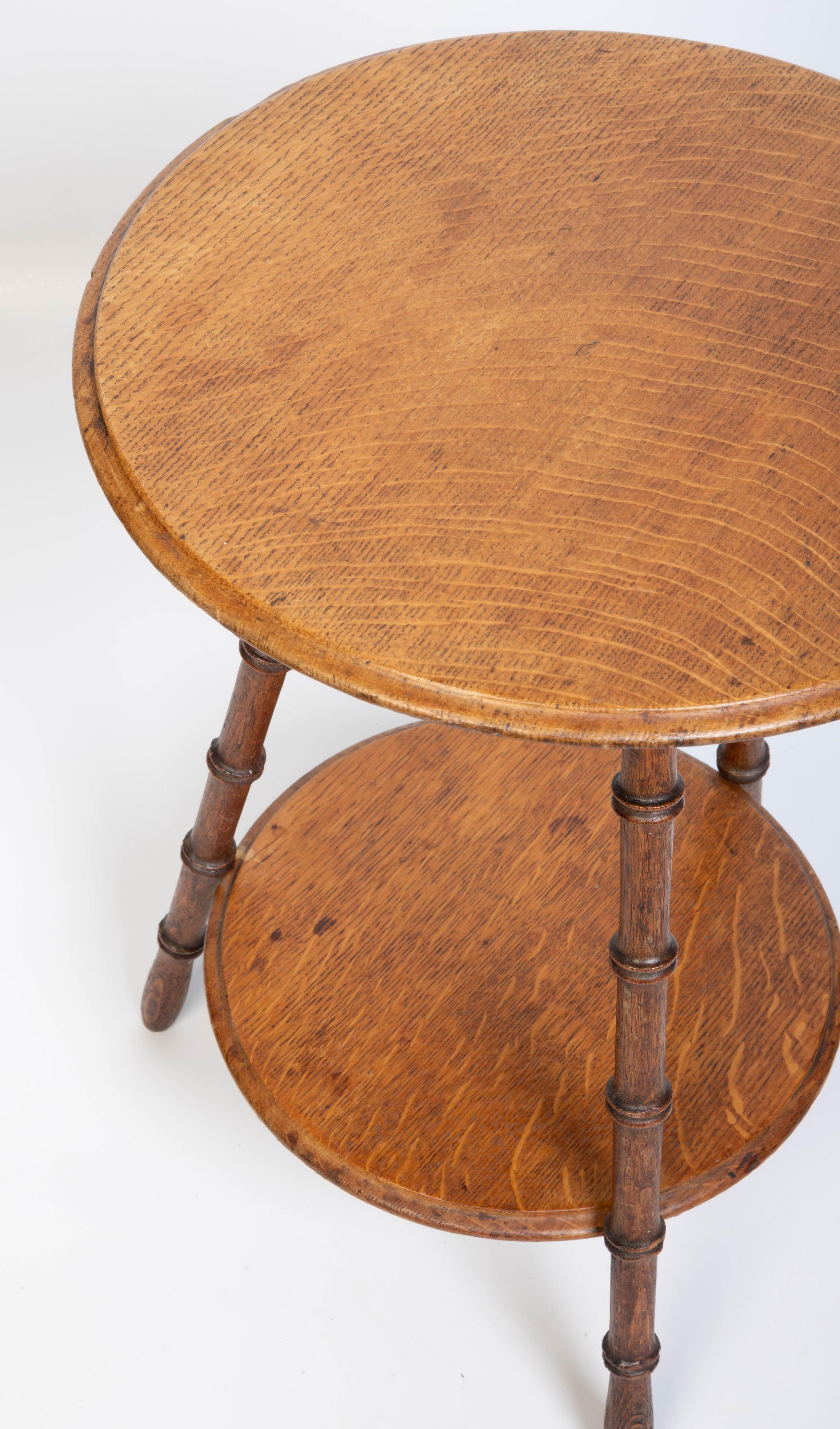 Antique 19th Century English Golden Oak Two-Tier Cricket Table For Sale ...