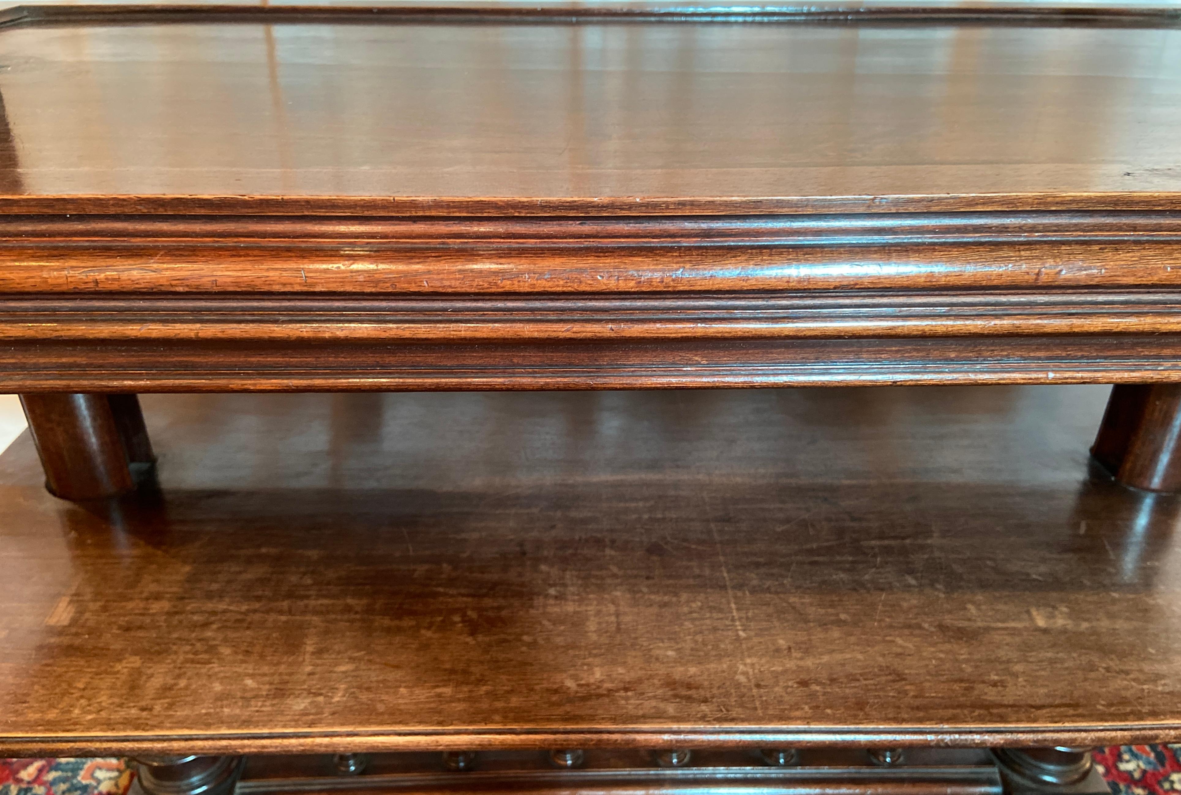 Antique 19th Century English Mahogany Two-Tier Mechanical Table For ...