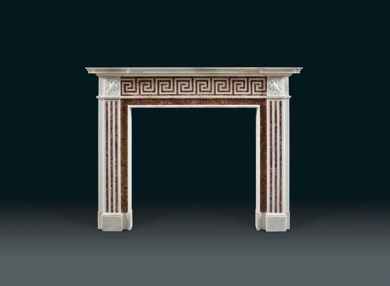 Antique 19th Century English Neoclassical Fireplace Mantel at 1stDibs