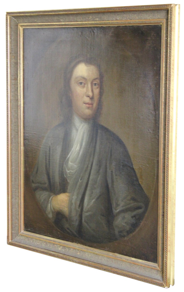 Antique 19th Century English Philosopher Portrait Oil Painting Young ...