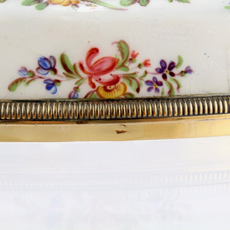 Antique 19th Century French Beaux-Arts Silver-Mounted Enamel Tea Caddy ...