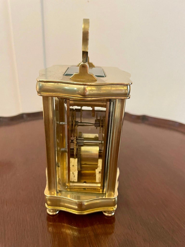 Antique 19th Century French Quality Brass Carriage Clock at 1stDibs