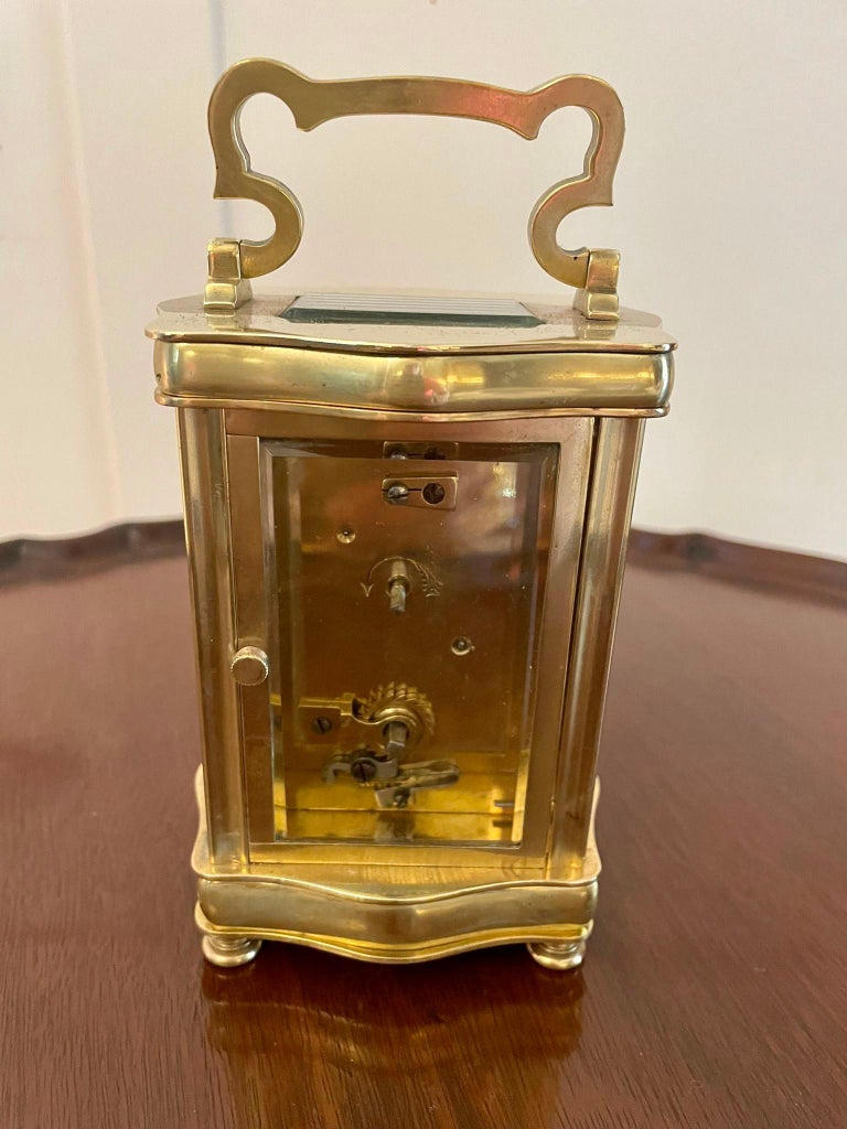 Antique 19th Century French Quality Brass Carriage Clock at 1stDibs
