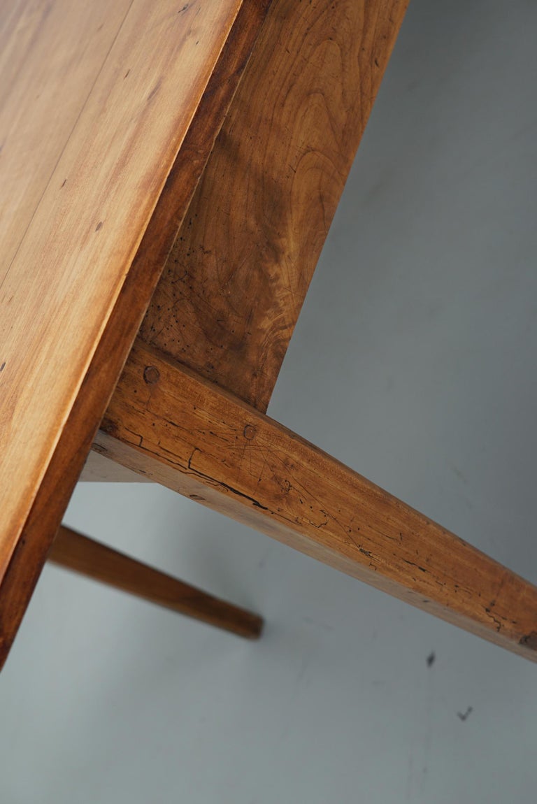 Antique 19th Century French Rustic Farmhouse Dining Table Fruitwood at ...