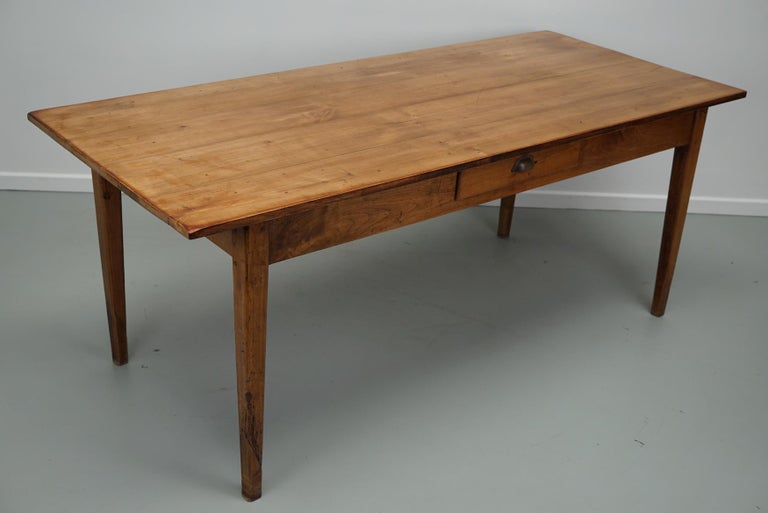 Antique 19th Century French Rustic Farmhouse Dining Table Fruitwood at ...