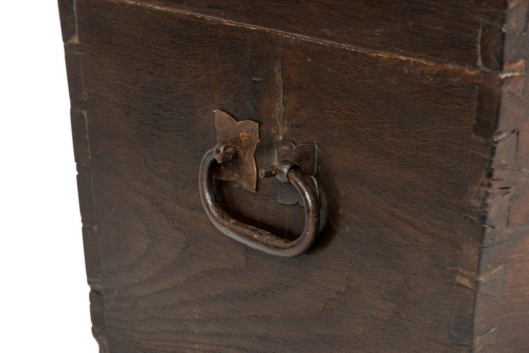 Antique 19th Century German Solid Oak Dome Top Chest Trunk Coffer Box ...