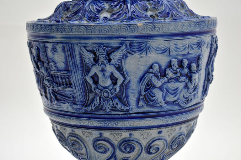 Antique 19th Century German Westerwald Stoneware Ewer For Sale at 1stDibs