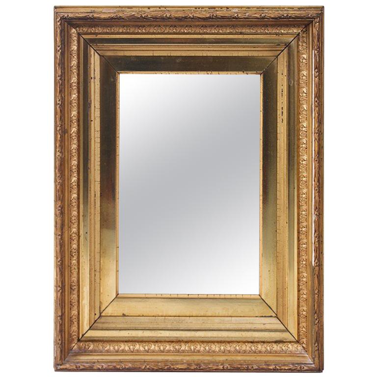 Antique 19th Century Gilded Gold Wall Mirror For Sale at 1stDibs ...