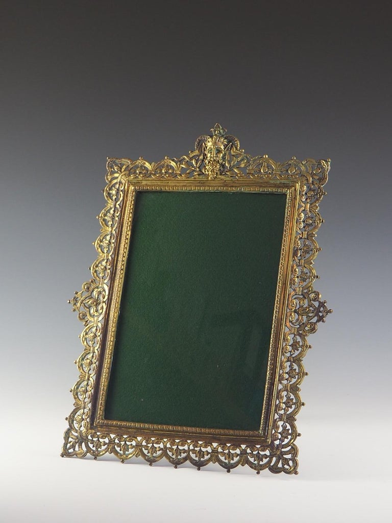 Antique 19th Century Greek God "Pan" Ornate Brass Photo Frame For Sale ...