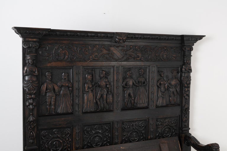 Antique 19th Century High Back Bench Likely from Italy at 1stDibs ...