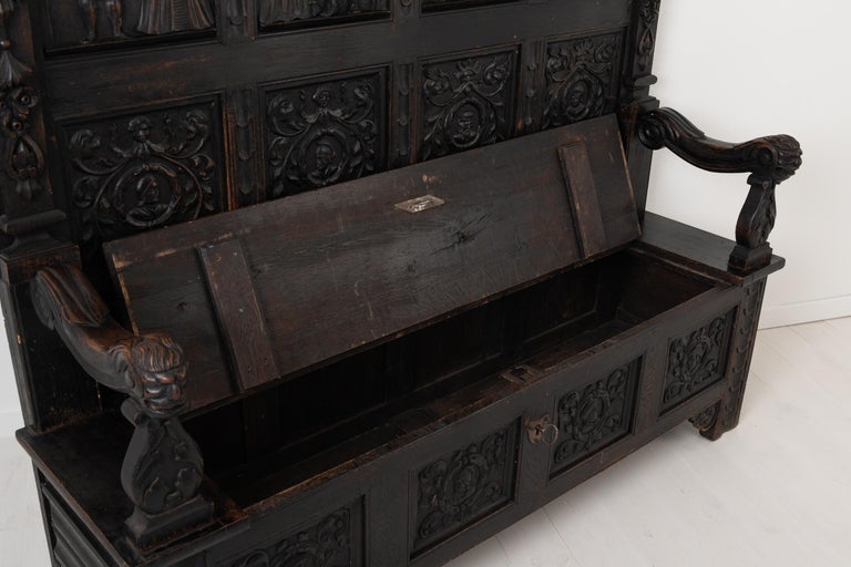 Antique 19th Century High Back Bench Likely from Italy at 1stDibs ...