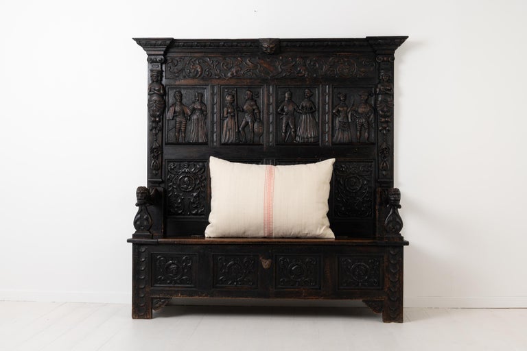 Antique 19th Century High Back Bench Likely from Italy at 1stDibs ...