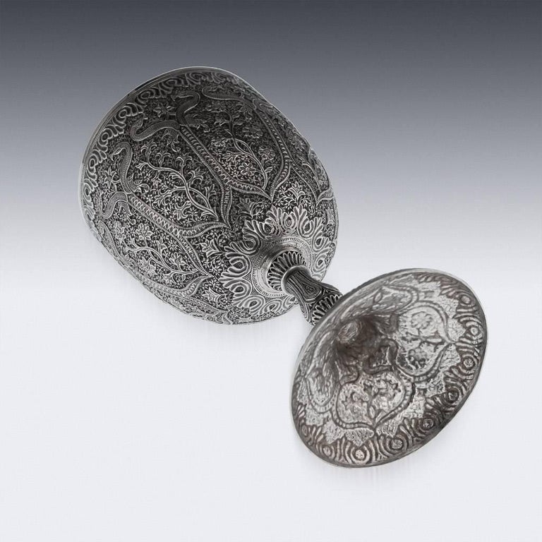 Antique 19th Century Indian Solid Silver Goblet, Kashmir, circa 1890 at ...