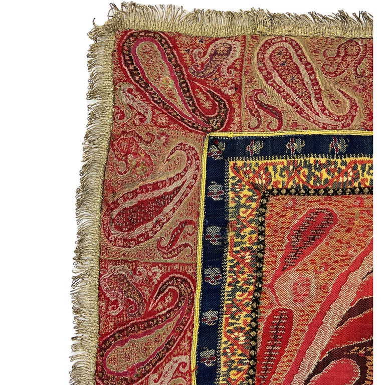 Antique 19th Century Indian Textile Runner Boteh Design For Sale at 1stDibs