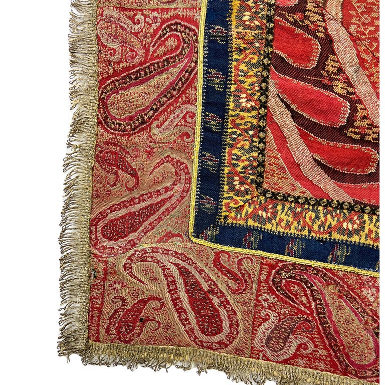 Antique 19th Century Indian Textile Runner Boteh Design For Sale at 1stDibs