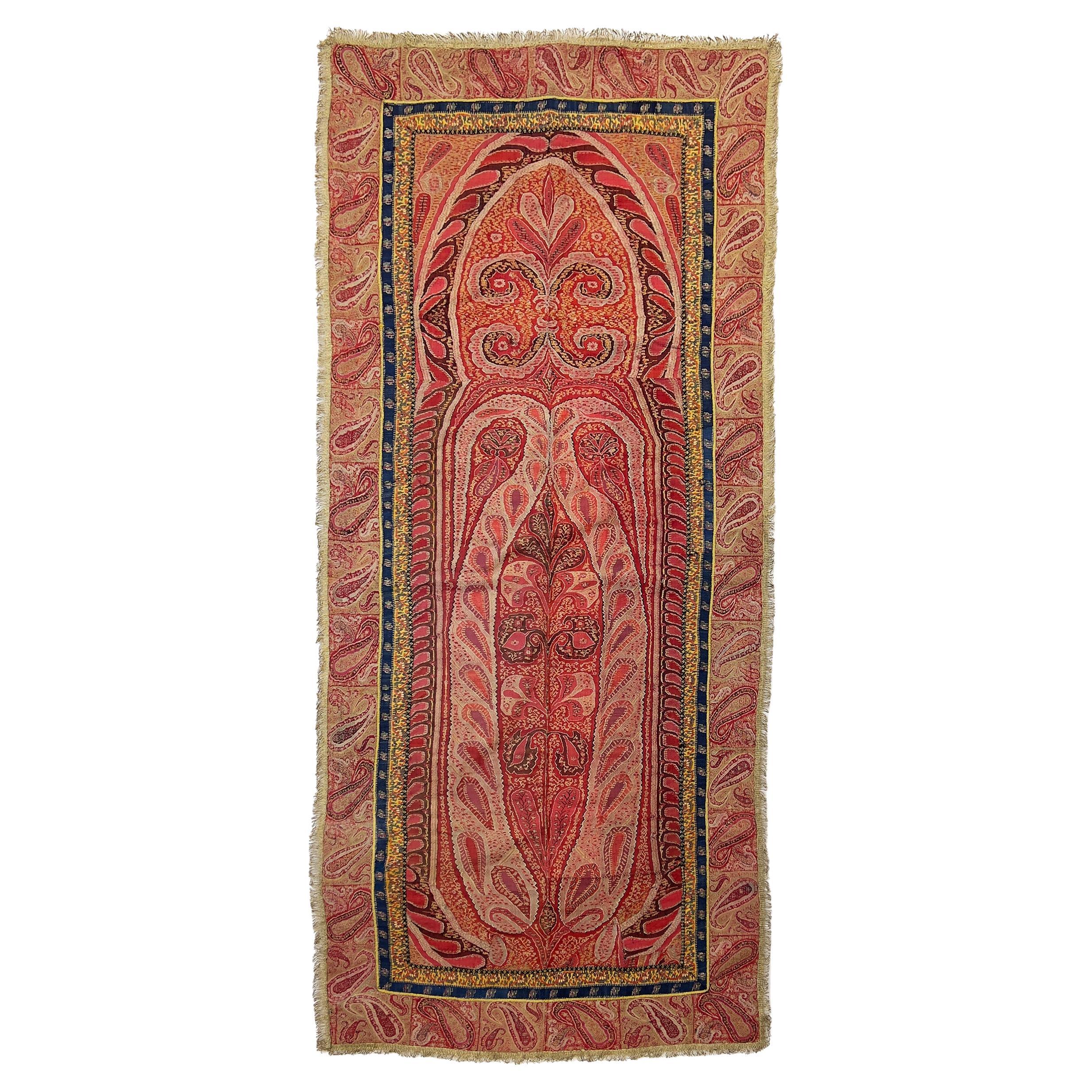Traditional Indian Wool Chain Stitch Decorative Area Rug, Kashmir ...