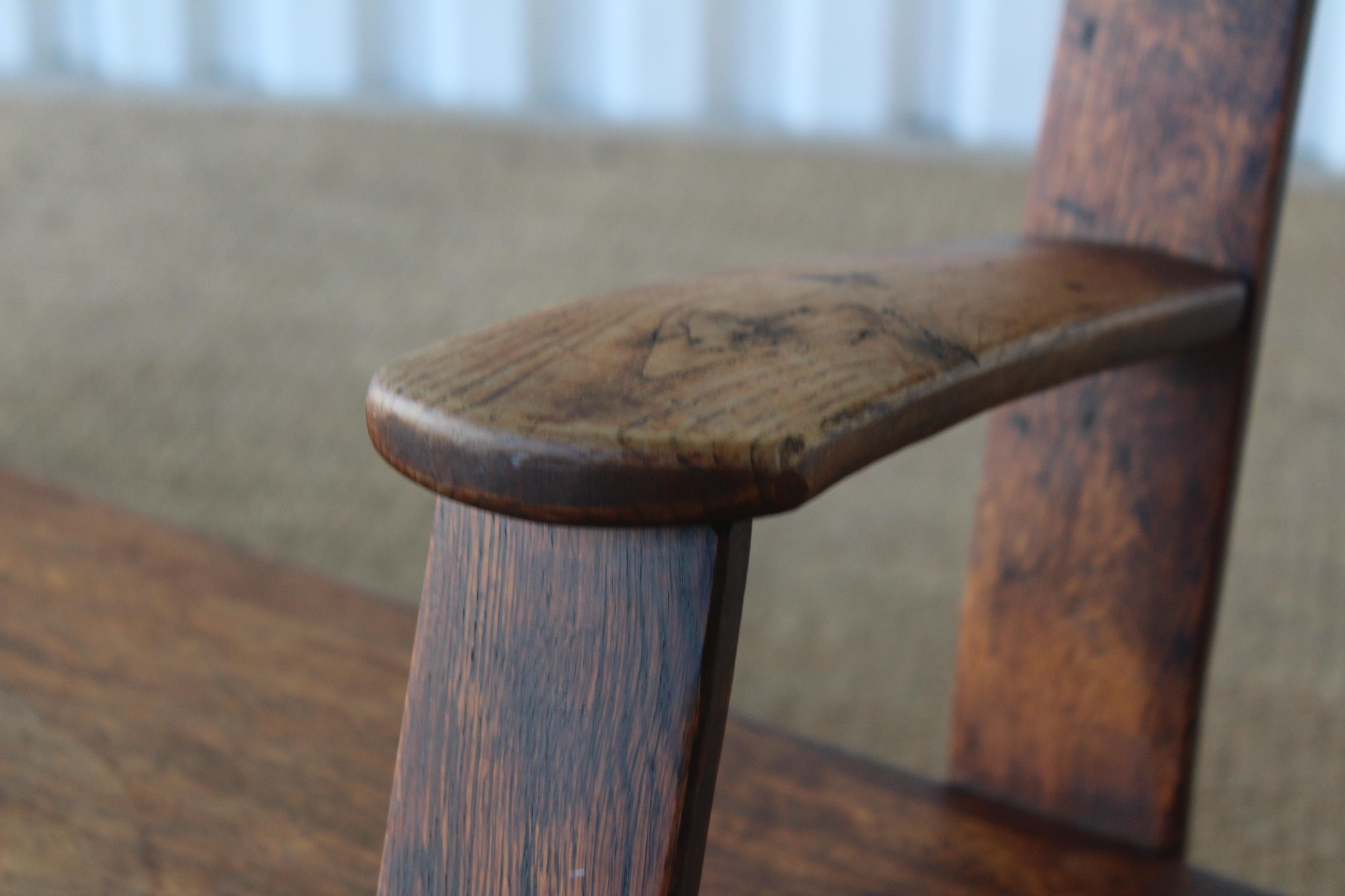Antique 19th Century Irish Bench in Walnut at 1stDibs