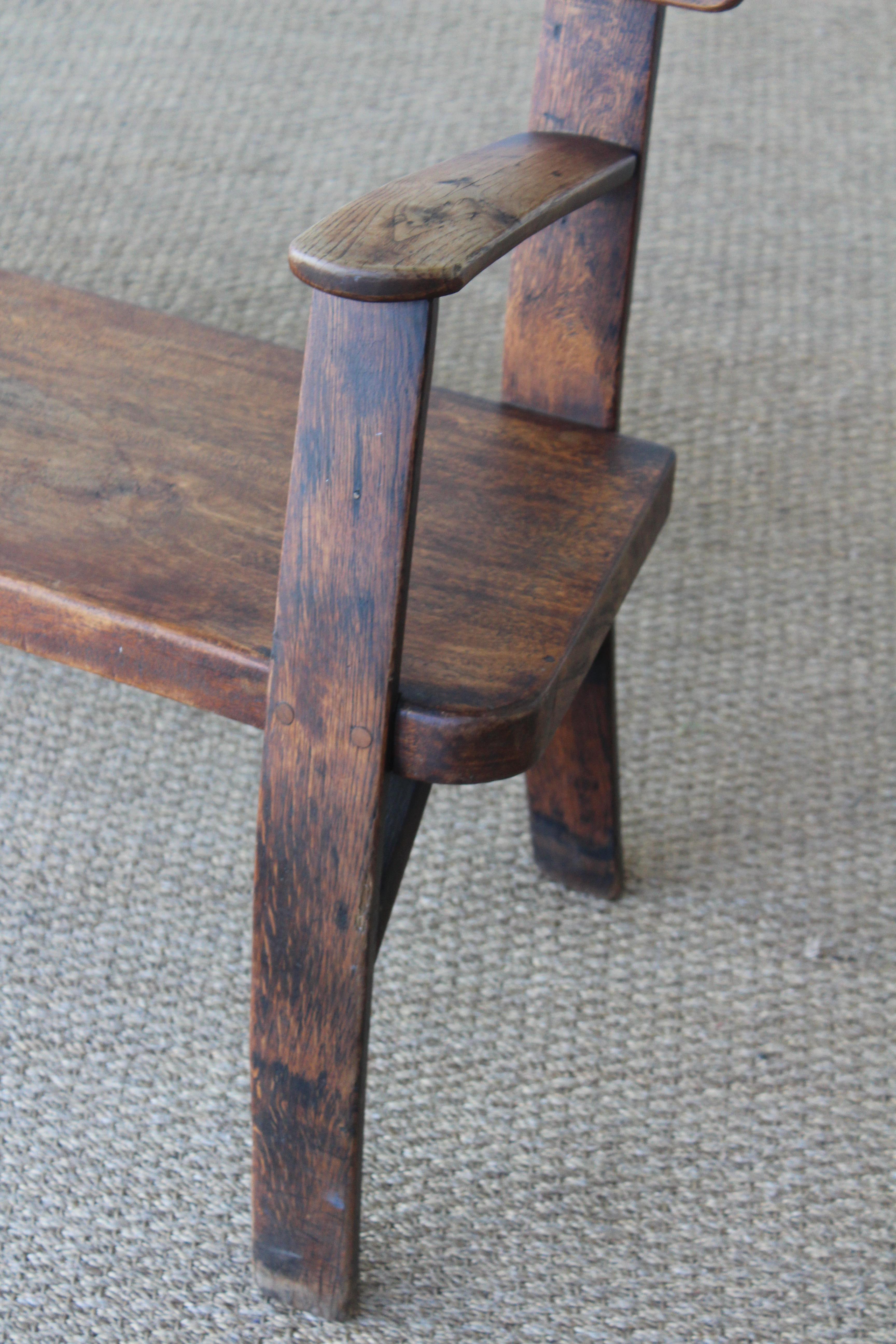 Antique 19th Century Irish Bench in Walnut at 1stDibs