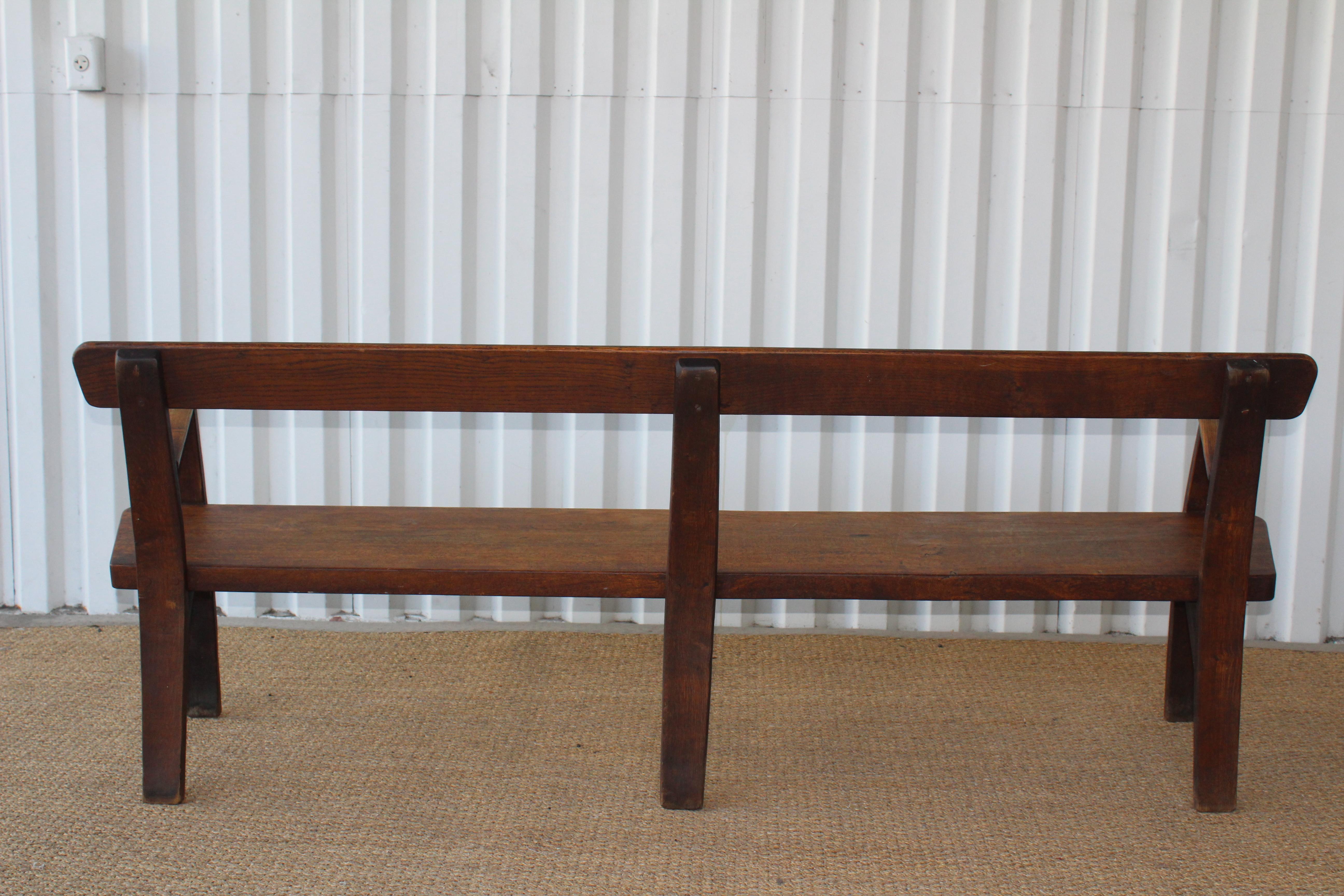 Antique 19th Century Irish Bench in Walnut at 1stDibs