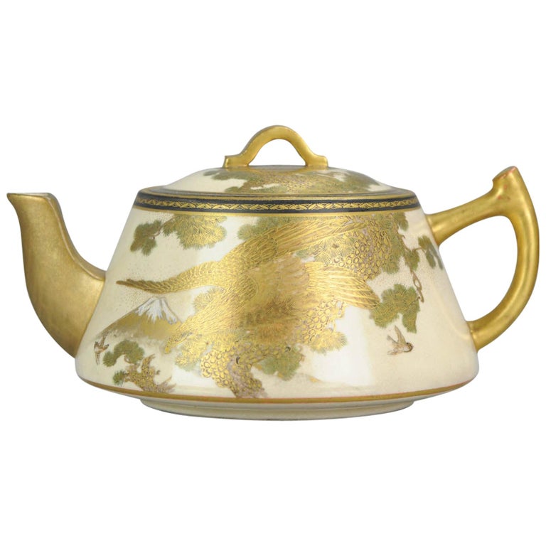 Antique 19th Century Japanese Satsuma Tea Port with Eagle Japan Meiji ...