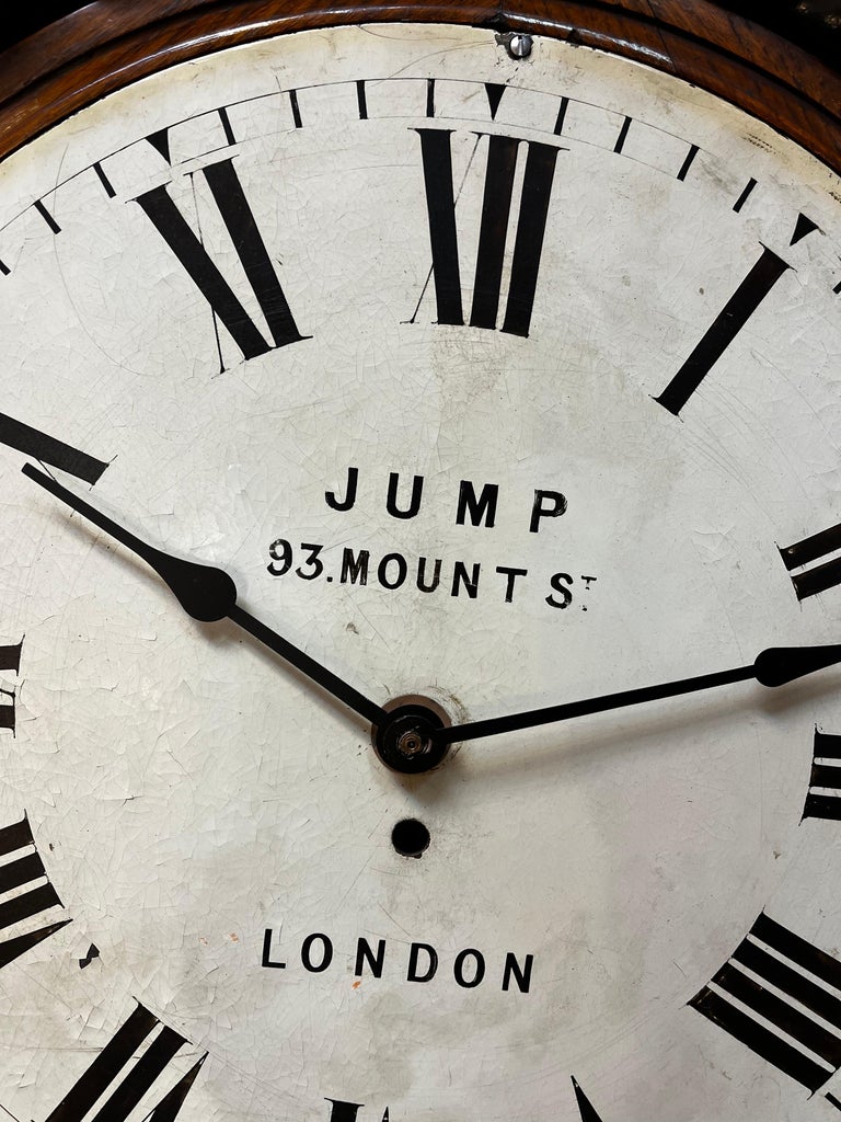 Antique 19th Century Jump Enamel Clock Face and Barley Twist Housing ...