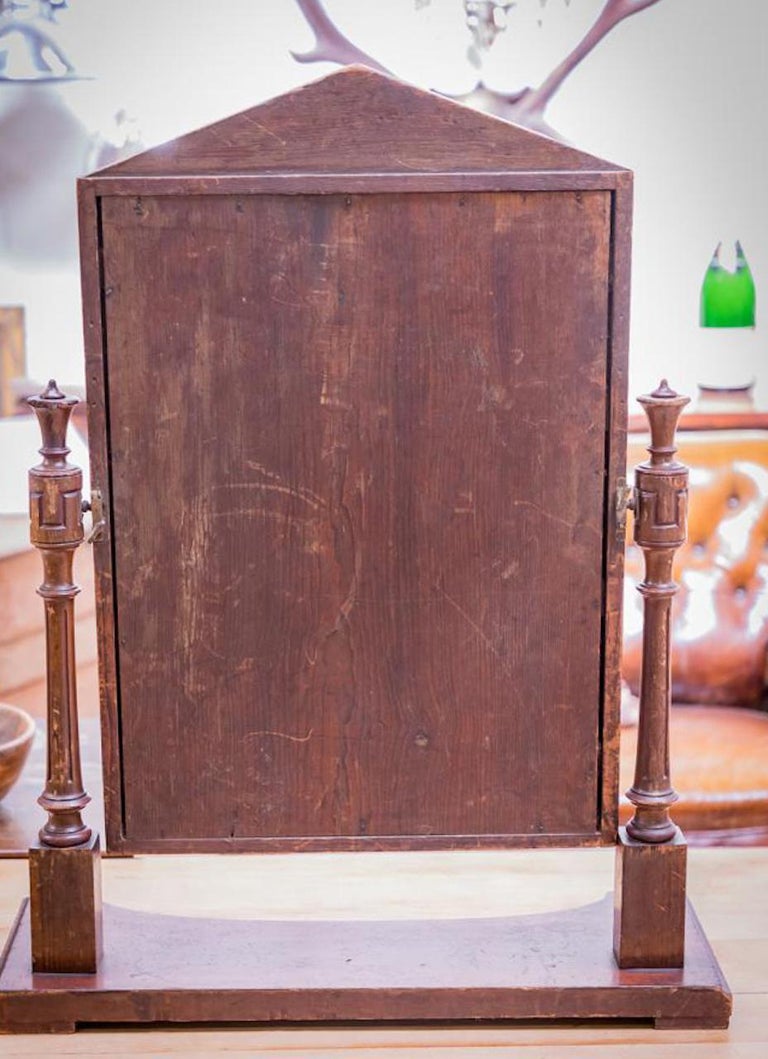 Antique 19th Century Large Gothic Dressing Table Mirror For Sale at 1stDibs