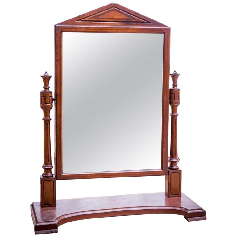 Antique 19th Century Large Gothic Dressing Table Mirror For Sale at 1stDibs